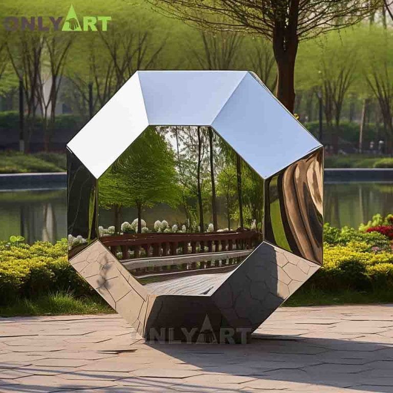 Metal Octagon Ring Sculpture Decor OAS-ORS8 - salestatue