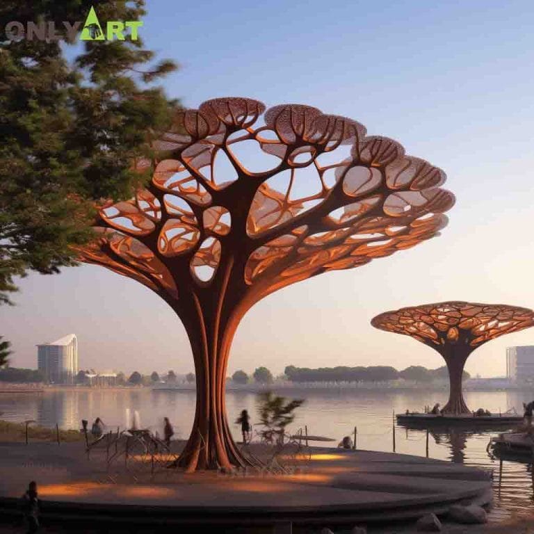 Middle Forest Large Metal Tree Sculpture OAS-TS3